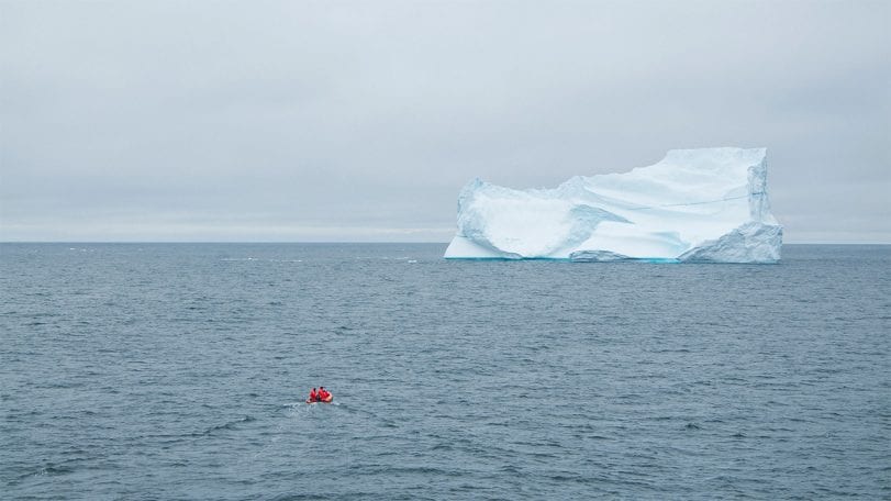 Red Boat, White Ice, Blue Sea – Woods Hole Oceanographic Institution