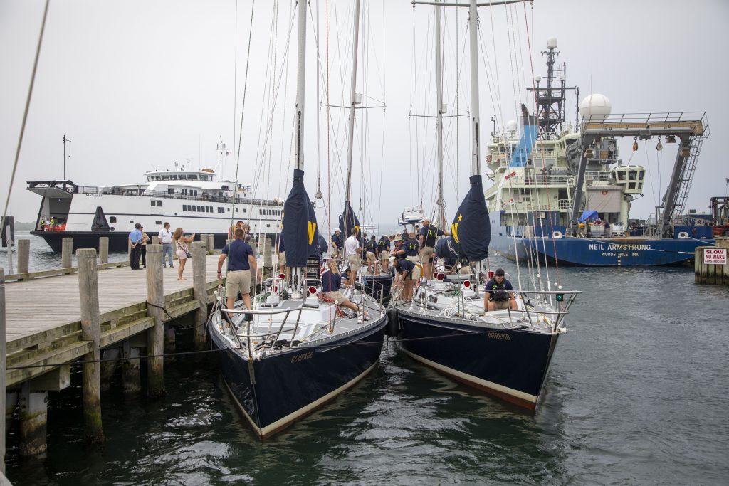 U.S Naval Academy (USNA) vessels dock at Woods Hole Oceanographic ...