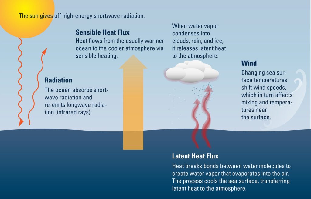 Illustration depicting Air-Sea exchanges – Woods Hole Oceanographic ...
