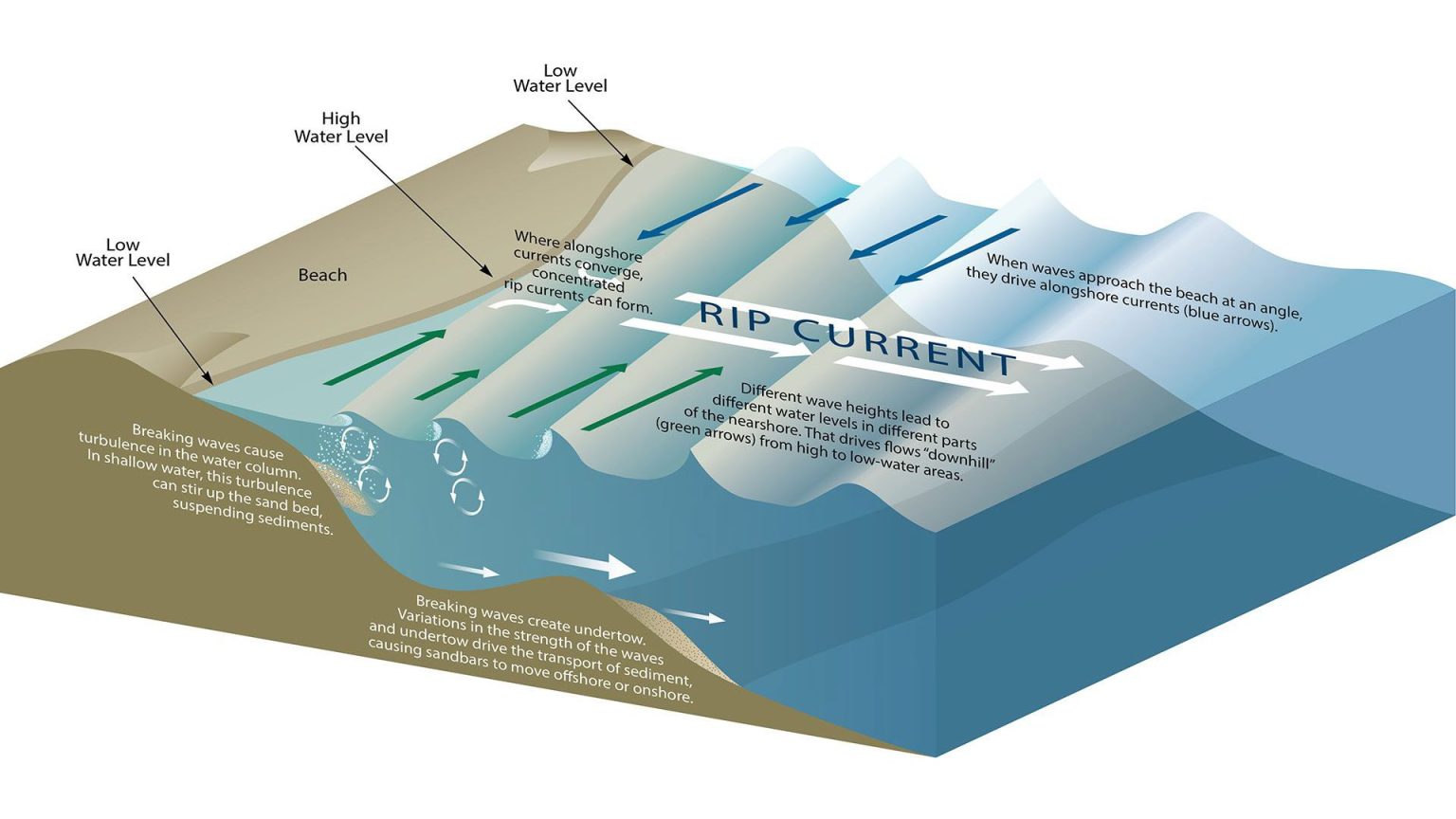 Development of a rip current along a coastal beach – Woods Hole ...